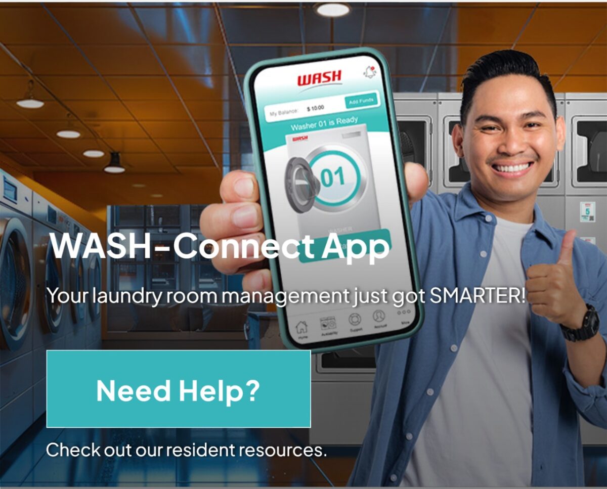 WASH-Connect App | Smart Laundry Room Management App